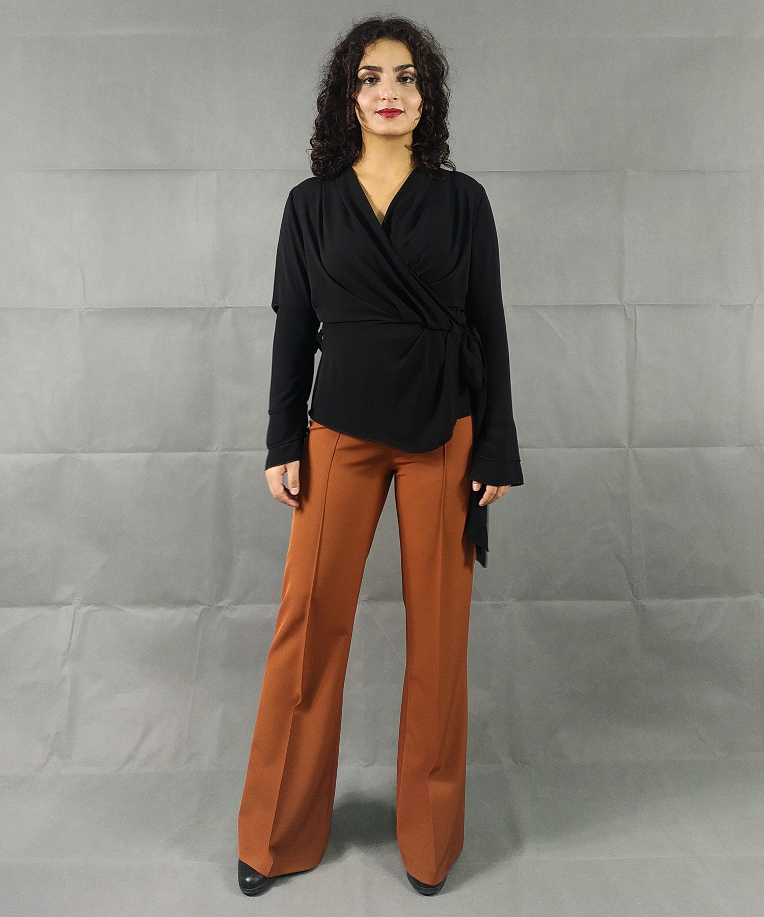 Estel Collection Παντελόνα Ψηλοκάβαλη Κεραμιδί - GLAMI.gr