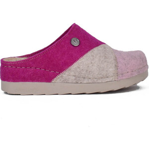 My way shoes Ροζ ανατομική μάλλινη γυναικεία παντόφλα σπιτιού - GLAMI.gr