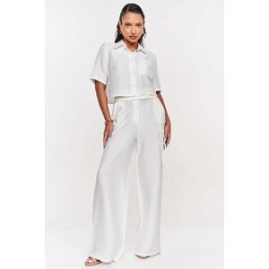 DeCoro Set Πουκάμισο και Παντελόνα Λινό - ΑΣΠΡΟ - GLAMI.gr