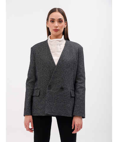 Ασπρόμαυρα, ανοιξιάτικα γυναικεία σακάκια και μπλέιζερ γραφείου, με λαιμόκοψη v - GLAMI.gr