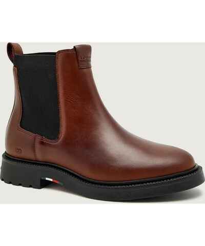 Καφέ, χειμωνιάτικα, μονόχρωμα ανδρικά chelsea boots με στρογγυλή μύτη ...