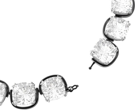 Swarovski Harmonia Choker Cushion Cut Crystals, White, Mixed Metal ...