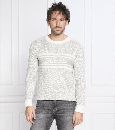 GUESS JEANS Πουλόβερ PALMER | Slim Fit | με την προσθήκη μαλλιού - GLAMI.gr