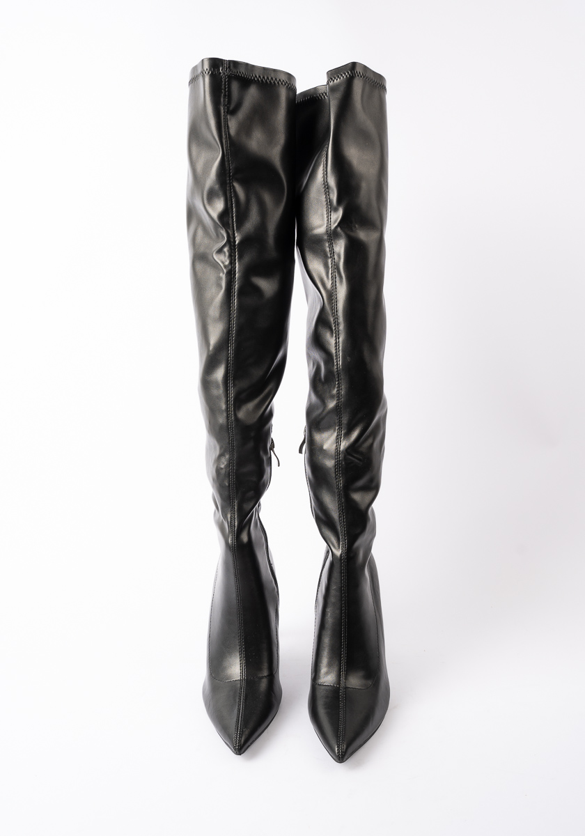 Cgstores Γυναικεία Μπότα Μαύρη Δερματίνη κωδ:S-1786 - GLAMI.gr