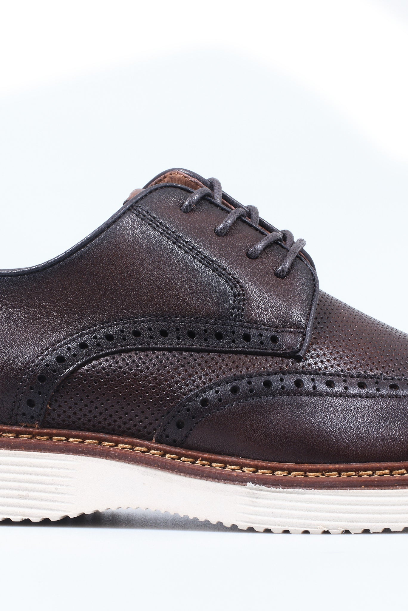 ΑΝΔΡΙΚΑ ΚΑΦΕ ΔΕΡΜΑΤΙΝΑ DERBY FULL BROGUES ΥΠΟΔΗΜΑΤΑ PORTOBELLO'S - GLAMI.gr