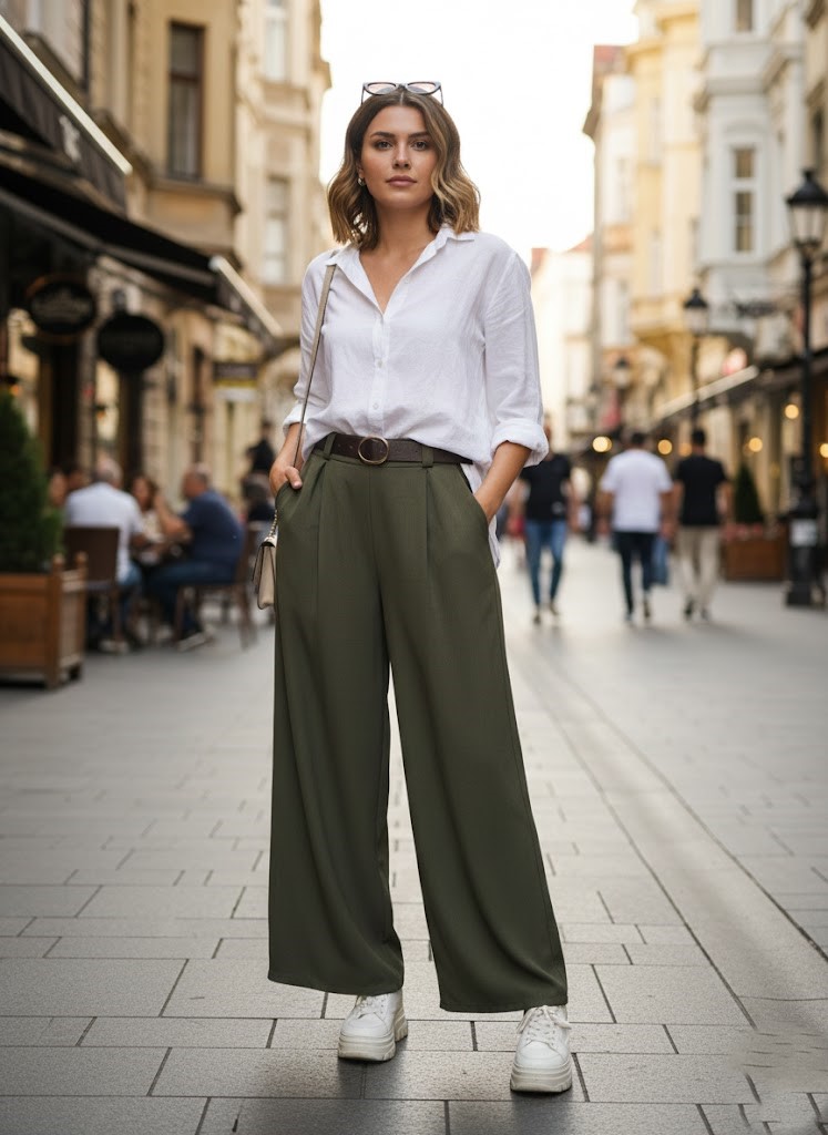 KORINA’S FASHION ΠΑΝΤΕΛΟΝΑ ΜΕ ΖΩΝΗ ΚΑΙ ΛΑΣΤΙΧΟ ΣΤΗΝ ΜΕΣΗ - GLAMI.gr