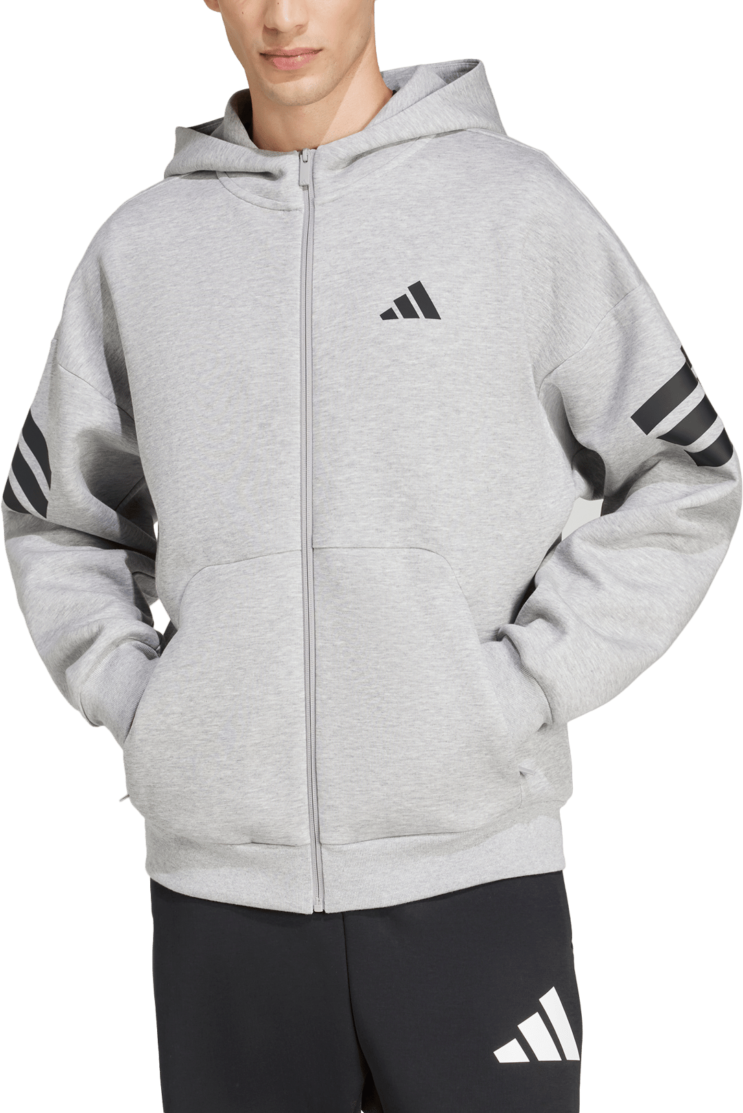 adidas Φούτερ-Jacket με κουκούλα Future Icon 3-Stripes Ανδρικά - GLAMI.gr