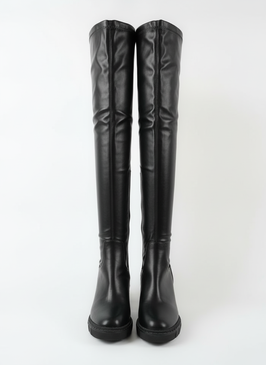 Cgstores Γυναικεία Μπότα Μαύρη Δερματίνη κωδ:A714 - GLAMI.gr