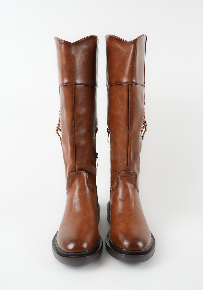 Cgstores Γυναικεία Μποτα Καμελ Δερματινη κωδ:D8236 - GLAMI.gr