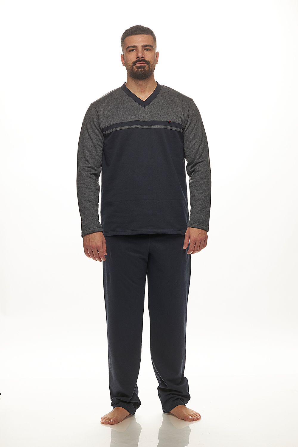 Koyote Ανδρική χειμερινή φούτερ πυτζάμα με V λαιμόκοψη-ΚΓ1502a - GLAMI.gr