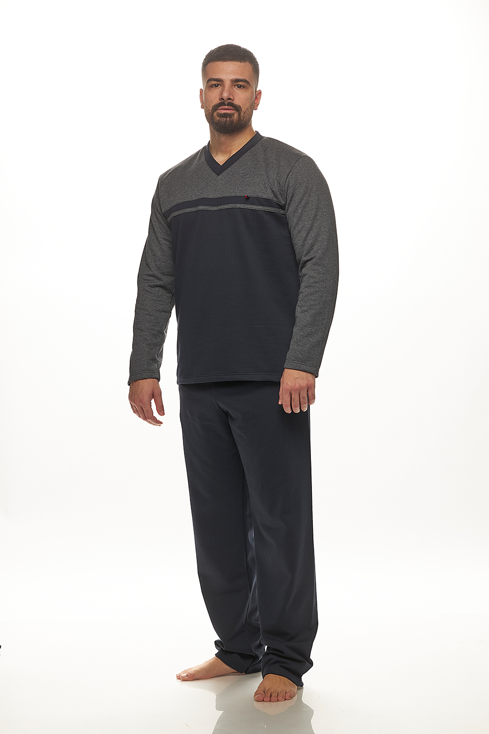 Koyote Ανδρική χειμερινή φούτερ πυτζάμα με V λαιμόκοψη-ΚΓ1502a - GLAMI.gr