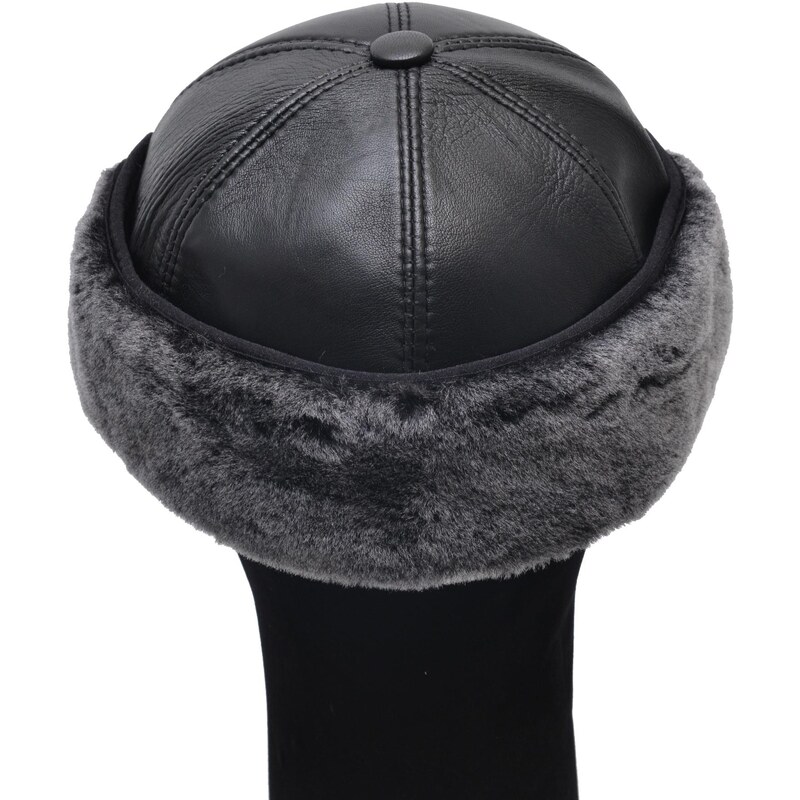 Dermatina 100 ΔΕΡΜΑΤΙΝΟ ΚΑΠΕΛΟ ΑΝΔΡΙΚΟ ΚΩΔΙΚΟΣ: HAT FUR-2 (BLACK ...