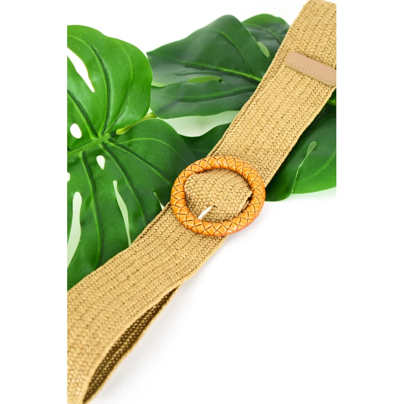 Santolo Collection Ψάθινη ζώνη με σκαλιστή αγκράφα - Summer Vibes ...