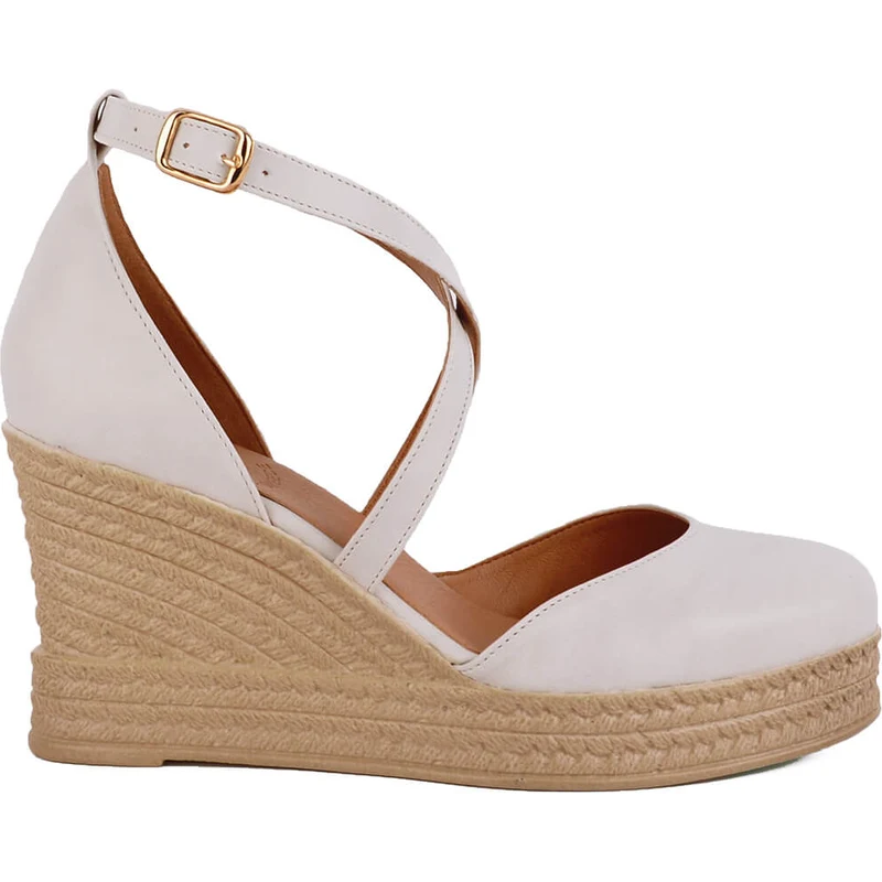 My way shoes Πλατφόρμα με χιαστί λουράκια στο χρώμα του πάγου - GLAMI.gr