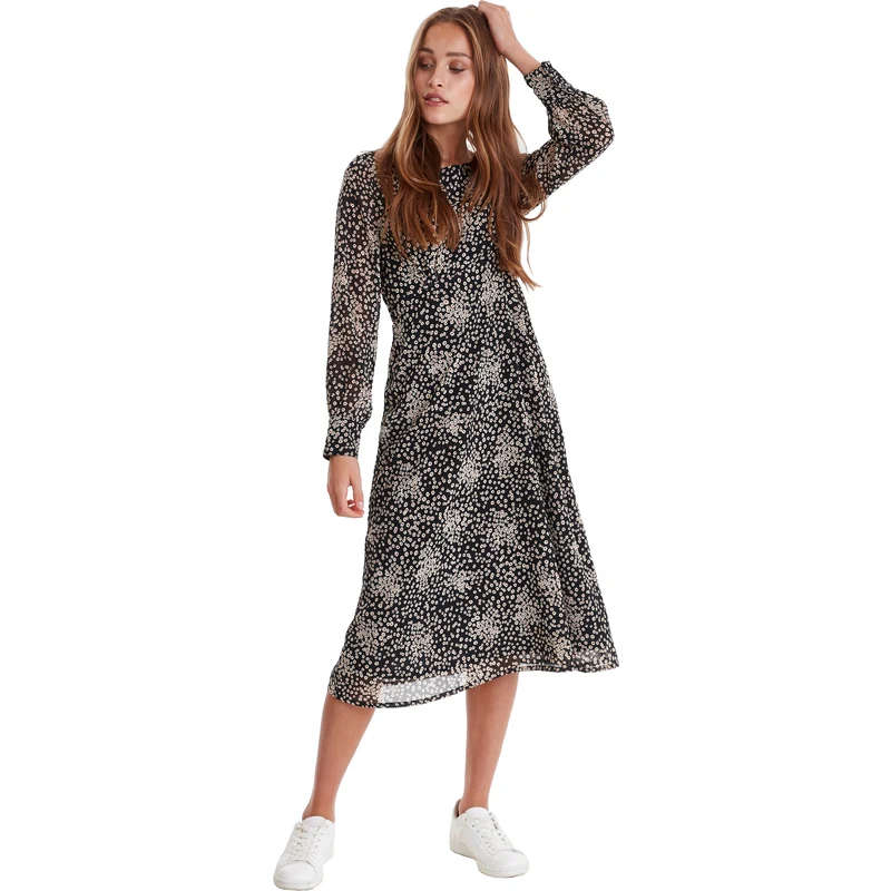 ICHI 'JUUL' MIDI CHIFFON ΦΟΡΕΜΑ ΓΥΝΑΙΚΕΙΟ 20110389-10011 - GLAMI.gr