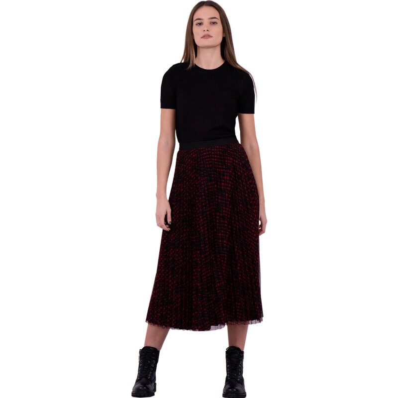 GUESS 'RAEGAN' MIDI ΠΛΙΣΕ ΦΟΥΣΤΑ ΓΥΝΑΙΚΕΙΑ ΔΙΠΛΗΣ ΟΨΗΣ W0BD89WDEA0-P57F ...
