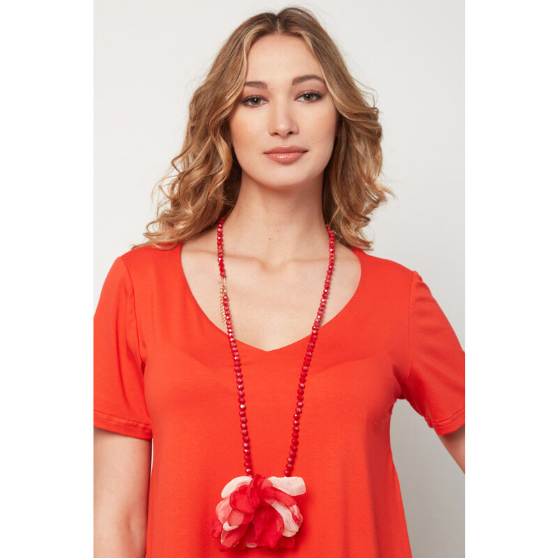 Anna Raxevsky ΧΕΙΡΟΠΟΙΗΤΟ ΜΑΚΡΥ ΚΟΛΙΕ ΜΕ ΚΟΡΑΛΙ ΧΑΝΤΡΕΣ ΚΑΙ ΛΟΥΛΟΥΔΙ ...