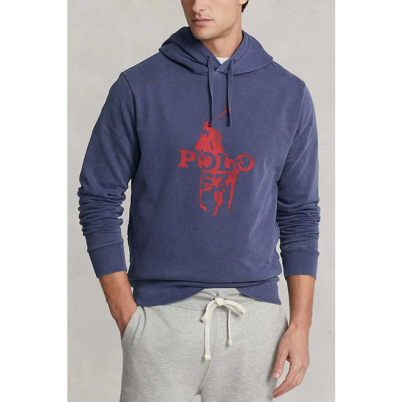 POLO RALPH LAUREN Φουτερ Lspohoodm2-Long Sleeve-Sweatshirt 710871262002 ...