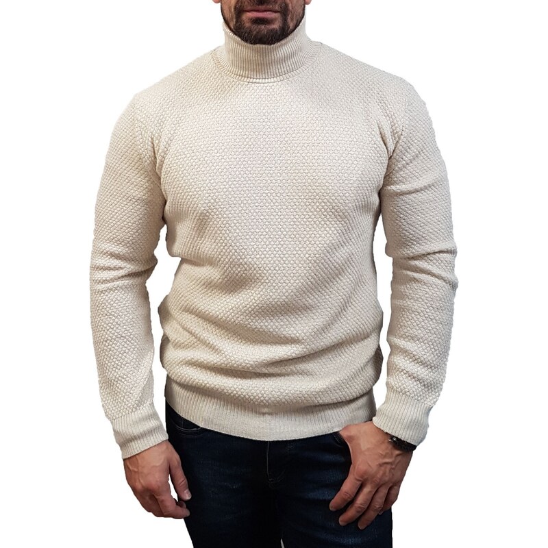 Martini MRT Mrt Martini - 6658 - Slim Fit - Ecru - Πλεκτo ΖΙΒΑΓΚΟ ...