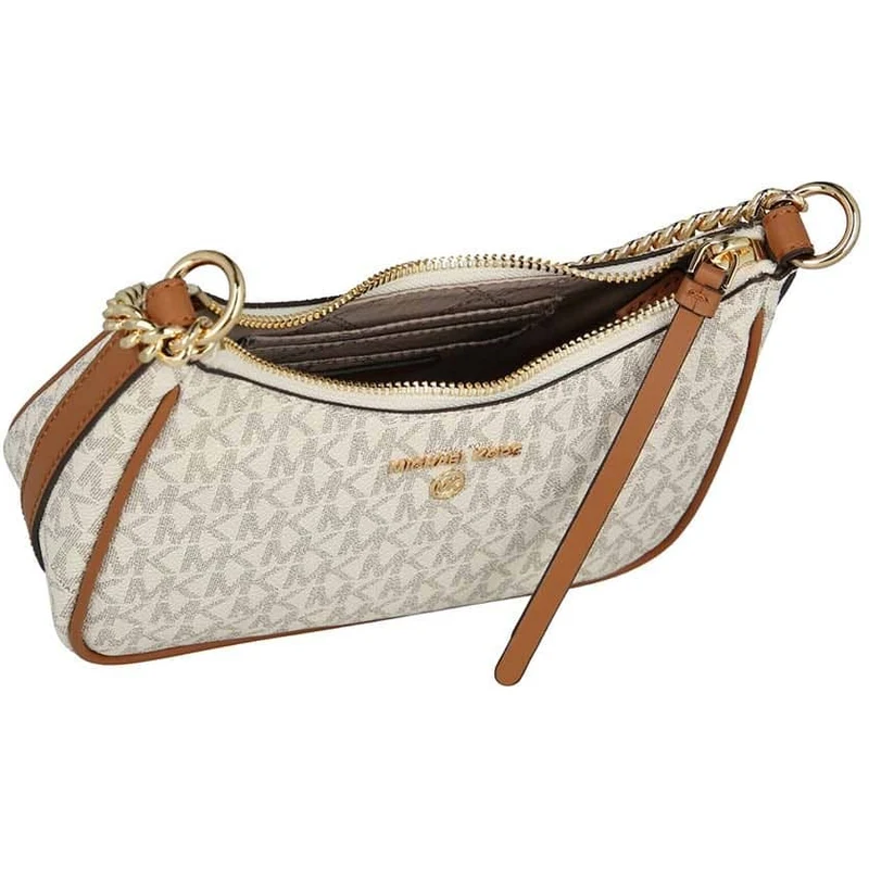 MICHAEL KORS Τσαντακι Sm Chain Pouchette 32H1GT9C1B 149 vanilla/acrn ...