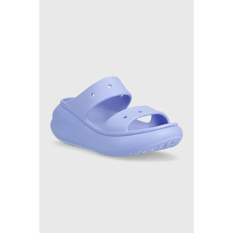 Παντόφλες Crocs CLASSIC CRUSH SANDAL χρώμα: μοβ, 207670 - GLAMI.gr