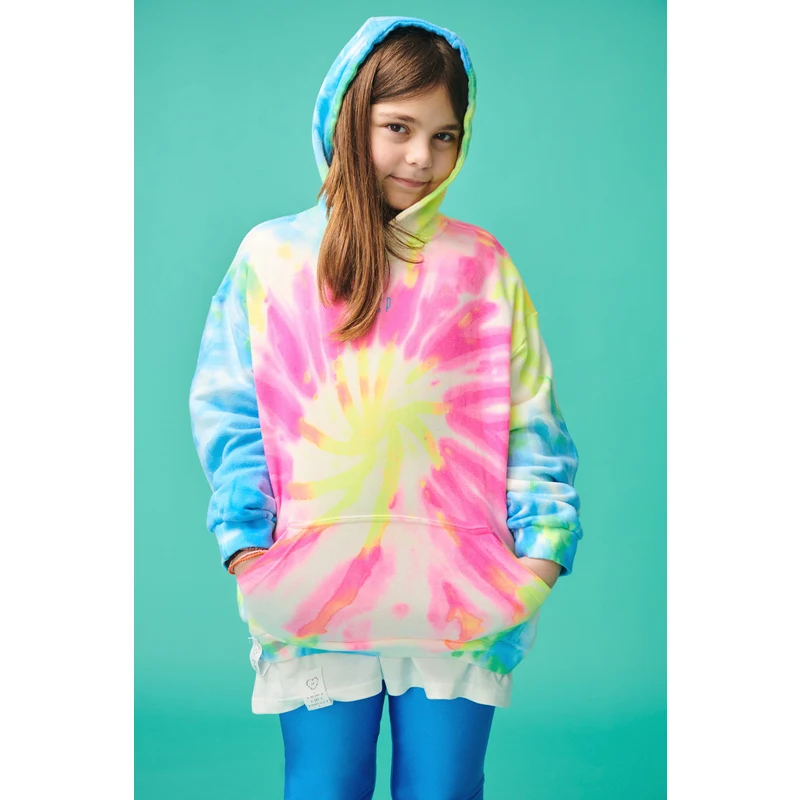 PCP Παιδικό Βιολογικό Tie-Dye Φούτερ για Κορίτσι Rave Λευκό - GLAMI.gr