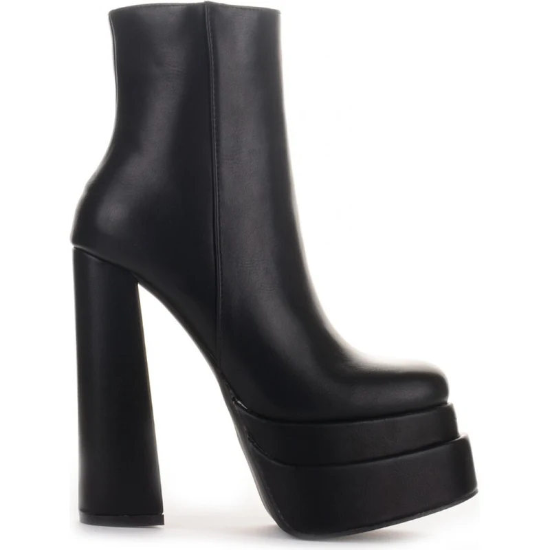 Modati Γυναικεία μποτάκια μαύρα με φιάπα ΚΩΔ: Y2818-BLACK - GLAMI.gr