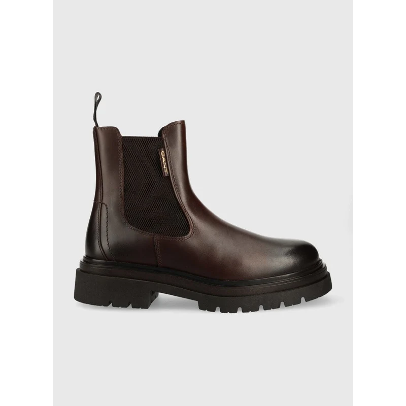 Δερμάτινες μπότες τσέλσι Gant Ramzee χρώμα: καφέ F30 - GLAMI.gr