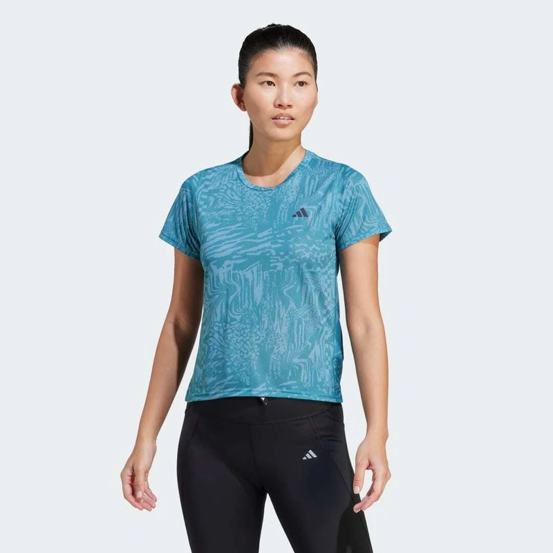 adidas Run Icons 3 Bar Logo Allover Print Running Tee - GLAMI.gr