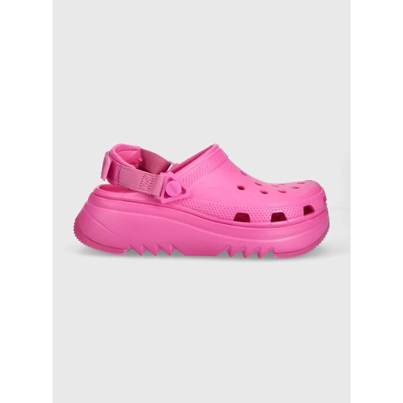 Παντόφλες Crocs Classic Hiker Xscape Clog χρώμα: ροζ, 208365 - GLAMI.gr