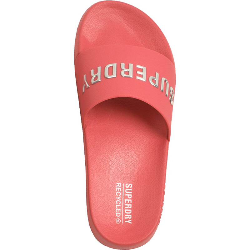 Superdry Code Logo Vegan Pool Slide Active Pink - Γυναικείες Παντόφλες Καρπουζί (WF310185A WQ9 ...