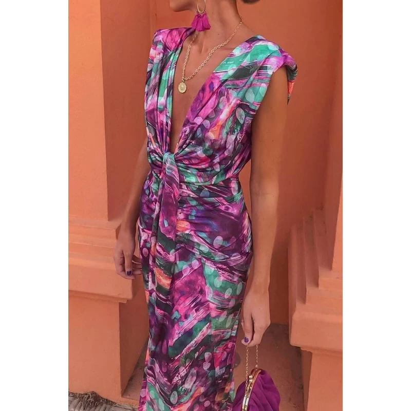 Kookoo Φόρεμα με βάτες και deep V - GLAMI.gr