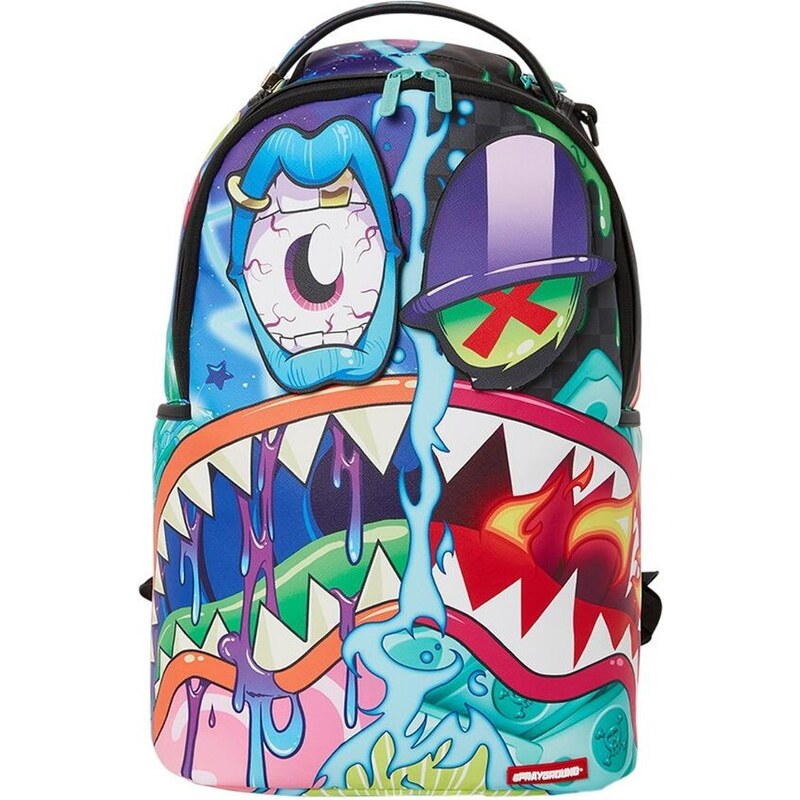 SPRAYGROUND CRAZY SHARK SPLIT DLXSV BACKPACK W/ REMOVABLE EYES B5357 ...