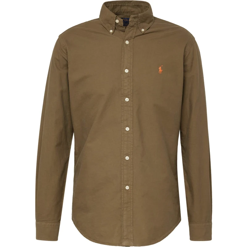 Polo Ralph Lauren Πουκάμισο λαδί - GLAMI.gr