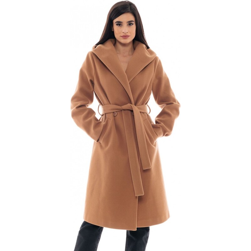 BISTON ΓΥΝΑΙΚΕΙΟ ΜΑΚΡΥ ΠΑΛΤΟ 48-101-064 CAMEL - GLAMI.gr