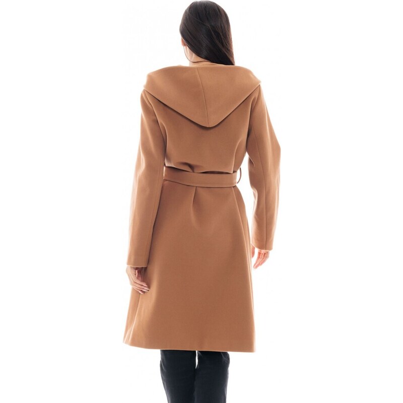 BISTON ΓΥΝΑΙΚΕΙΟ ΜΑΚΡΥ ΠΑΛΤΟ 48-101-064 CAMEL - GLAMI.gr