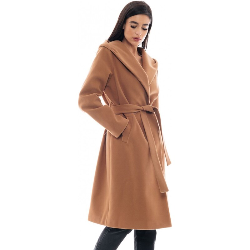 BISTON ΓΥΝΑΙΚΕΙΟ ΜΑΚΡΥ ΠΑΛΤΟ 48-101-064 CAMEL - GLAMI.gr