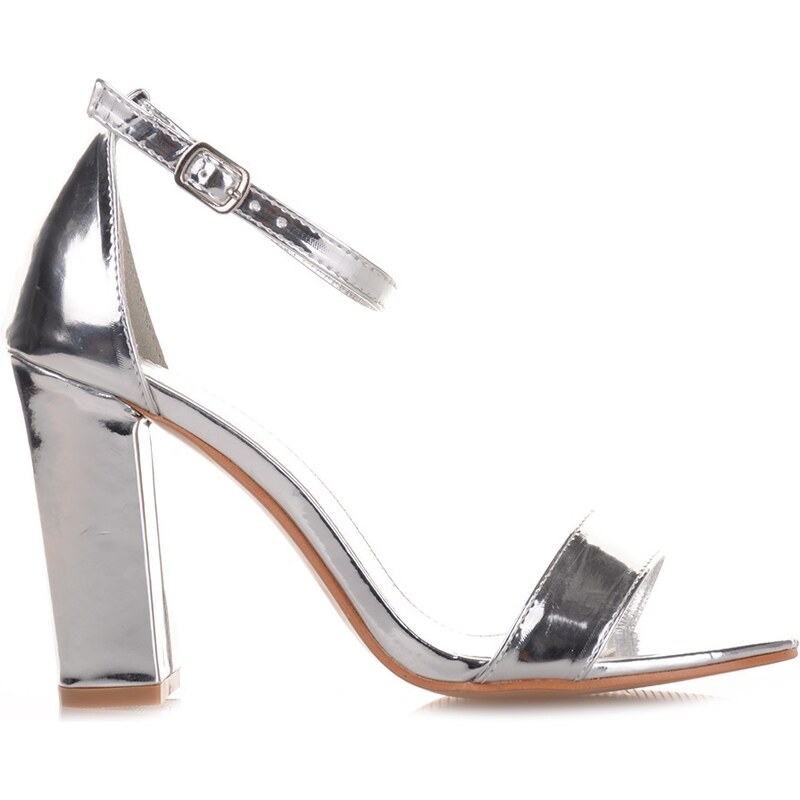 Modati Γυναικεία ασημί μεταλιζέ πέδιλα με φάσα ΚΩΔ: LL-1191-SILVER ...