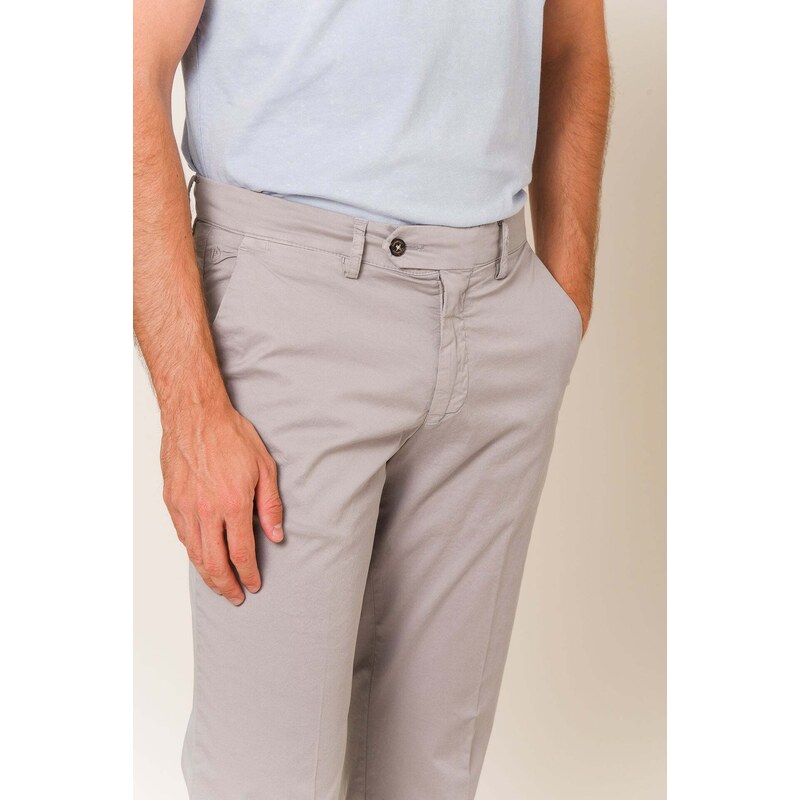 ΑΝΔΡΙΚΟ ΠΑΝΤΕΛΟΝΙ CHINOS PORTOBELLO'S ΚΛΑΣΙΚΟ ΓΚΡΙ ΜΕΣΑΙΟ REGULAR FIT ...