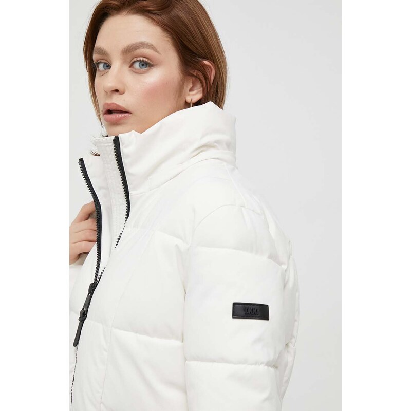 Μπουφάν Dkny χρώμα: μπεζ - GLAMI.gr