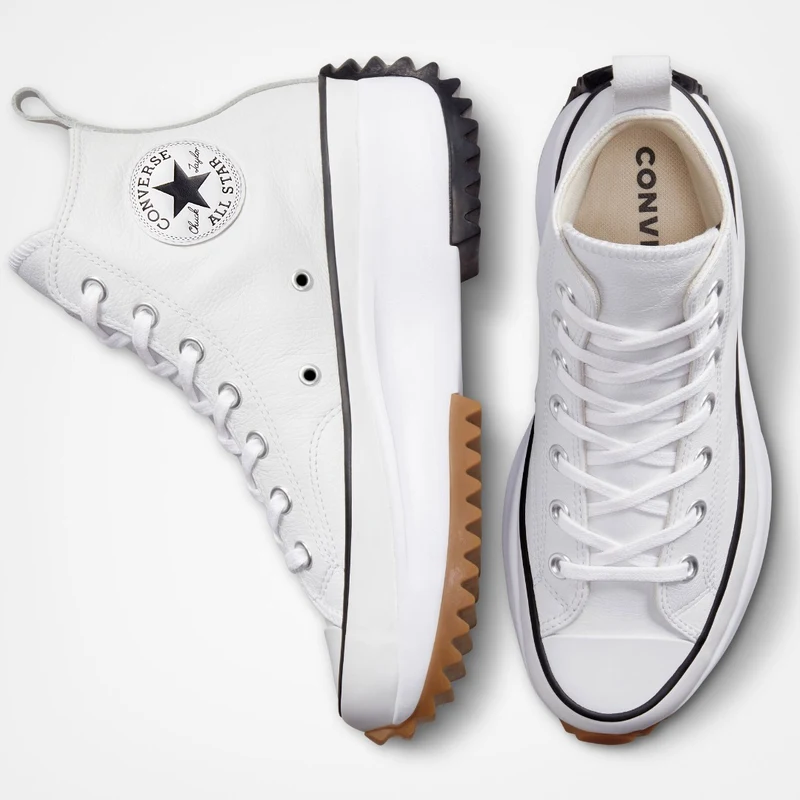 CONVERSE RUN STAR HIKE PLATFORM FOUNDATIONAL LEATHER A04293C Λευκό ...
