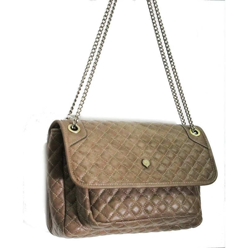 Thiros Καπιτονέ τσαντάκι ώμου Glam με διπλή θήκη 03-1226 MOKA - GLAMI.gr