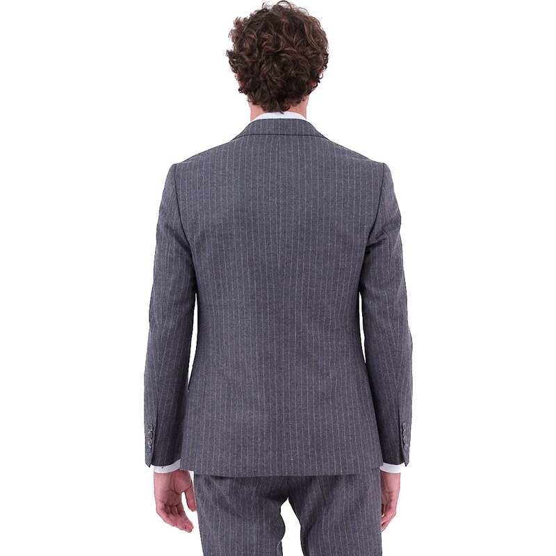 ΑΝΔΡΙΚΟ ΣΤΑΥΡΩΤΟ PINSTRIPE ΚΟΣΤΟΥΜΙ PORTOBELLO'S ΣΕ ΓΚΡΙ ΧΡΩΜΑ ΜΕ ...