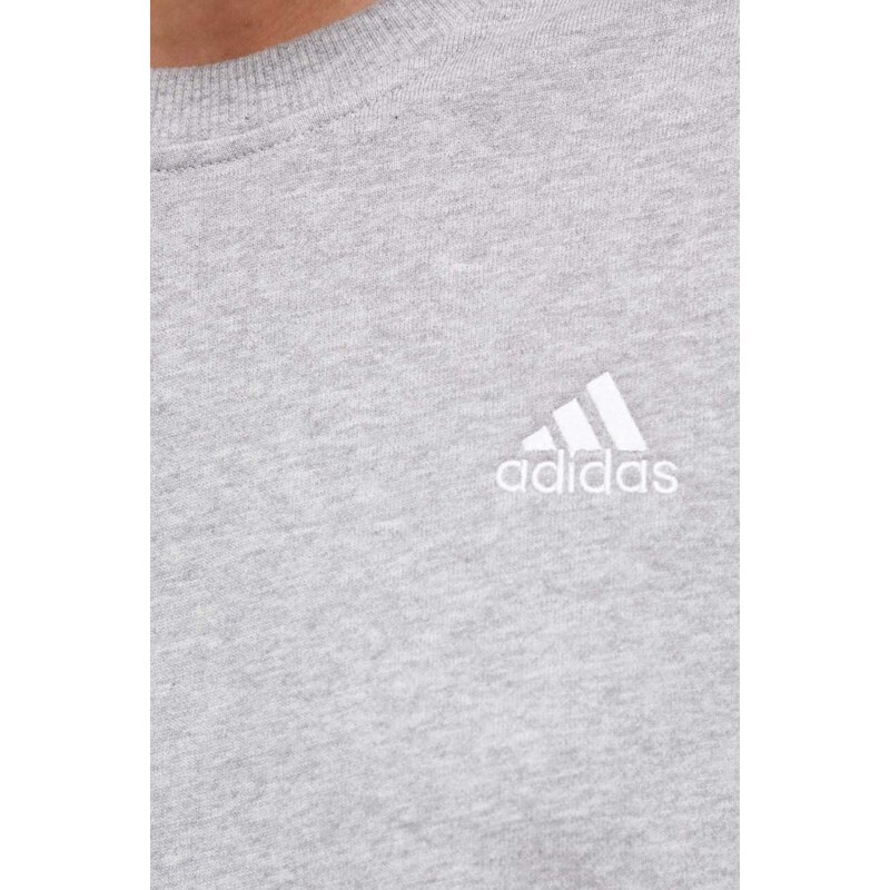 Βαμβακερή μπλούζα adidas 0 γυναικεία, χρώμα: γκρι IN5120 IC9905 - GLAMI.gr