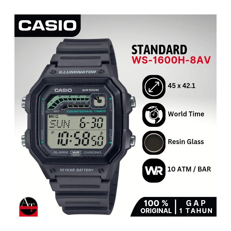 CASIO ΨΗΦΙΑΚΟ WS-1600H-1AVEF - GLAMI.gr