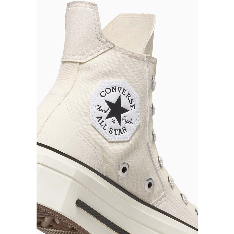 Πάνινα παπούτσια Converse Chuck 70 De Luxe Squared HI χρώμα: μπεζ ...
