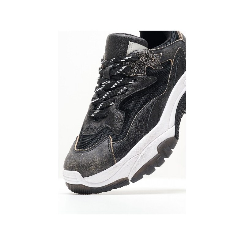 Γυναικεία Παπούτσια Casual Addict.D Μαύρο Δέρμα Ash - GLAMI.gr