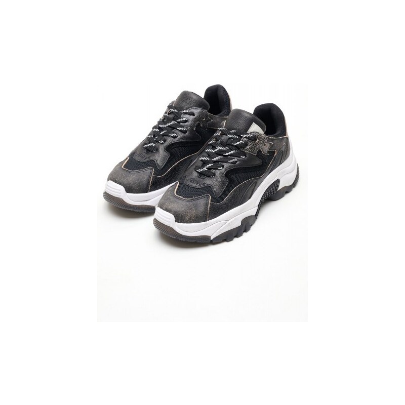 Γυναικεία Παπούτσια Casual Addict.D Μαύρο Δέρμα Ash - GLAMI.gr