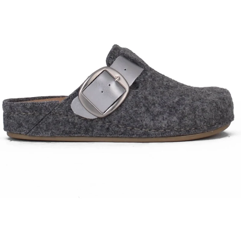 My way shoes Γκρι ανατομική γυναικεία παντόφλα με λουράκι - GLAMI.gr