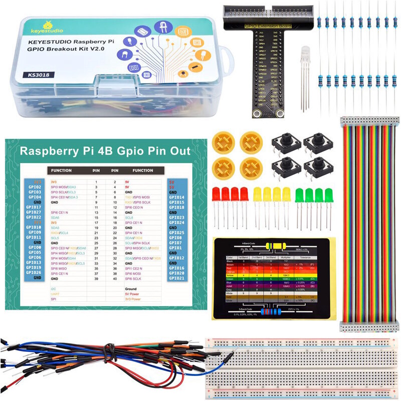 KEYESTUDIO GPIO breakout kit KS3018 για Raspberry Pi, V2.0 - GLAMI.gr